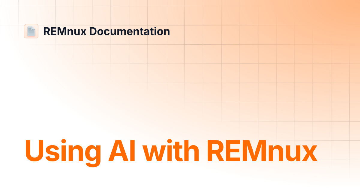 Using AI with REMnux | REMnux Documentation